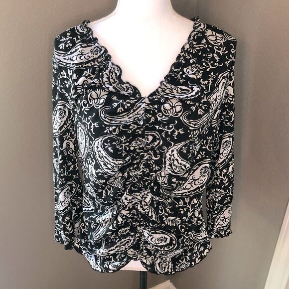 Apostrophe | Tops | Apostrophepaisleyruffledtop | Poshmark